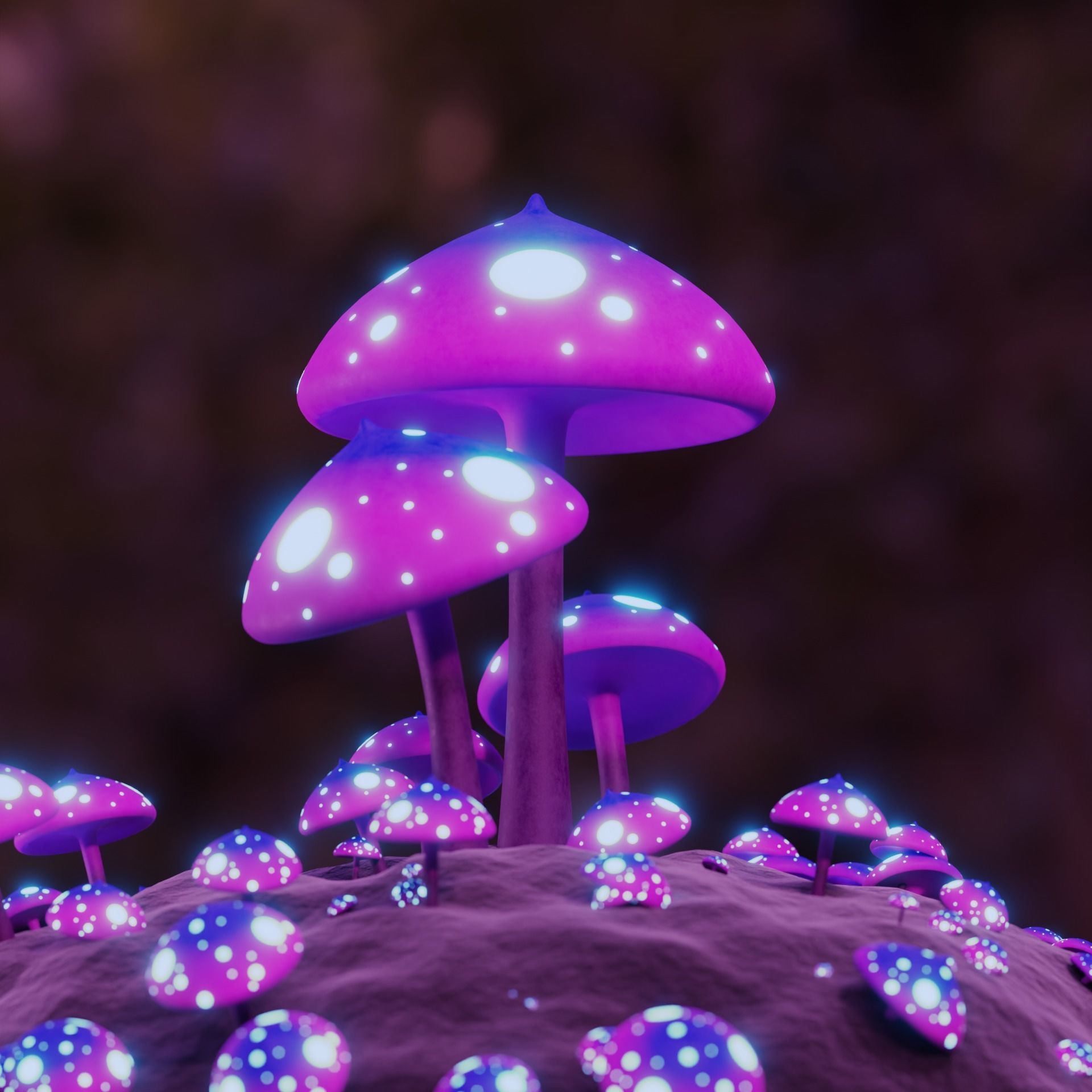 Glowing Mushroom 3D model | CGTrader