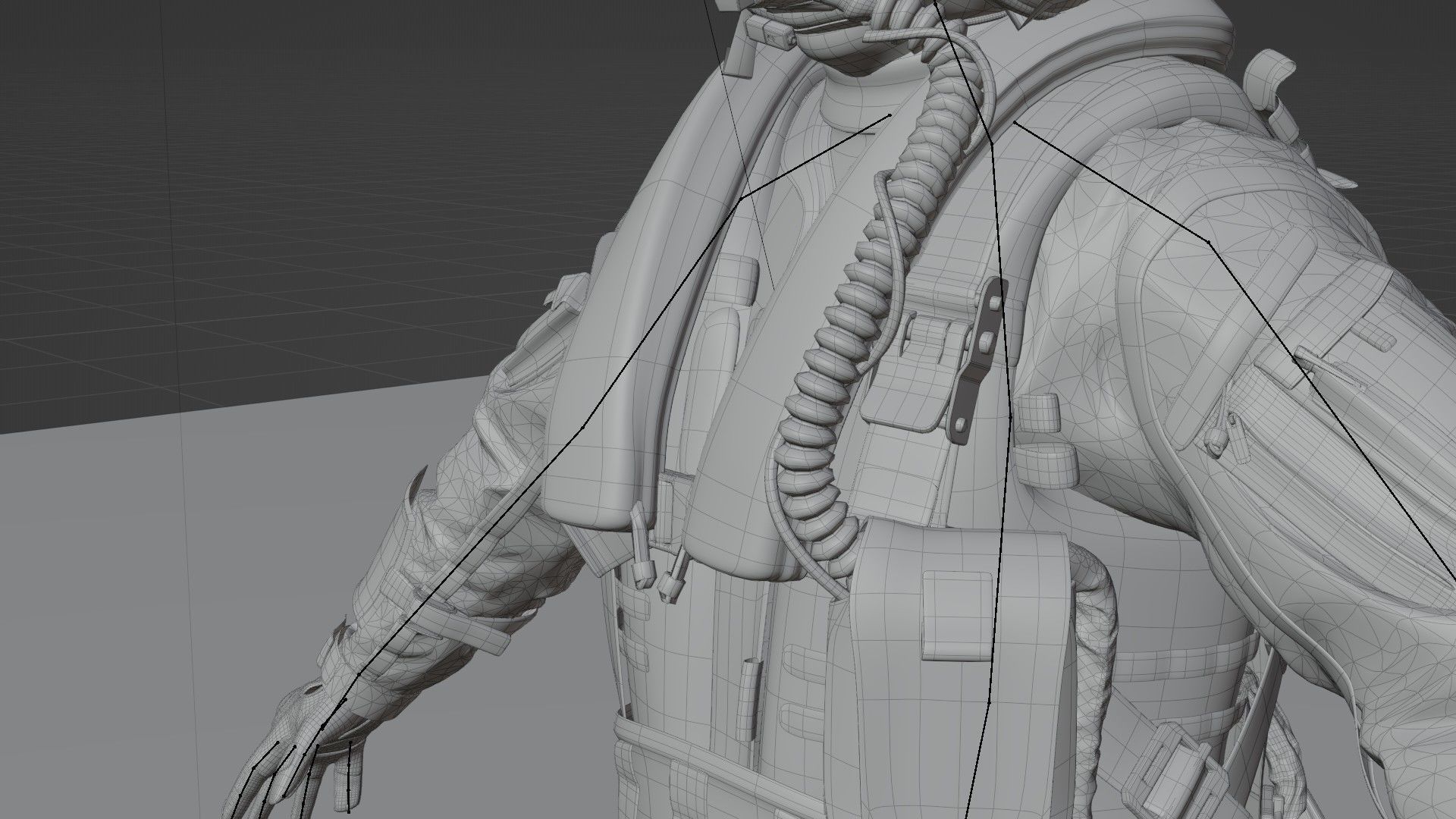 FLIGHT SUIT Fighter Pilot Rigged 3D model rigged | CGTrader