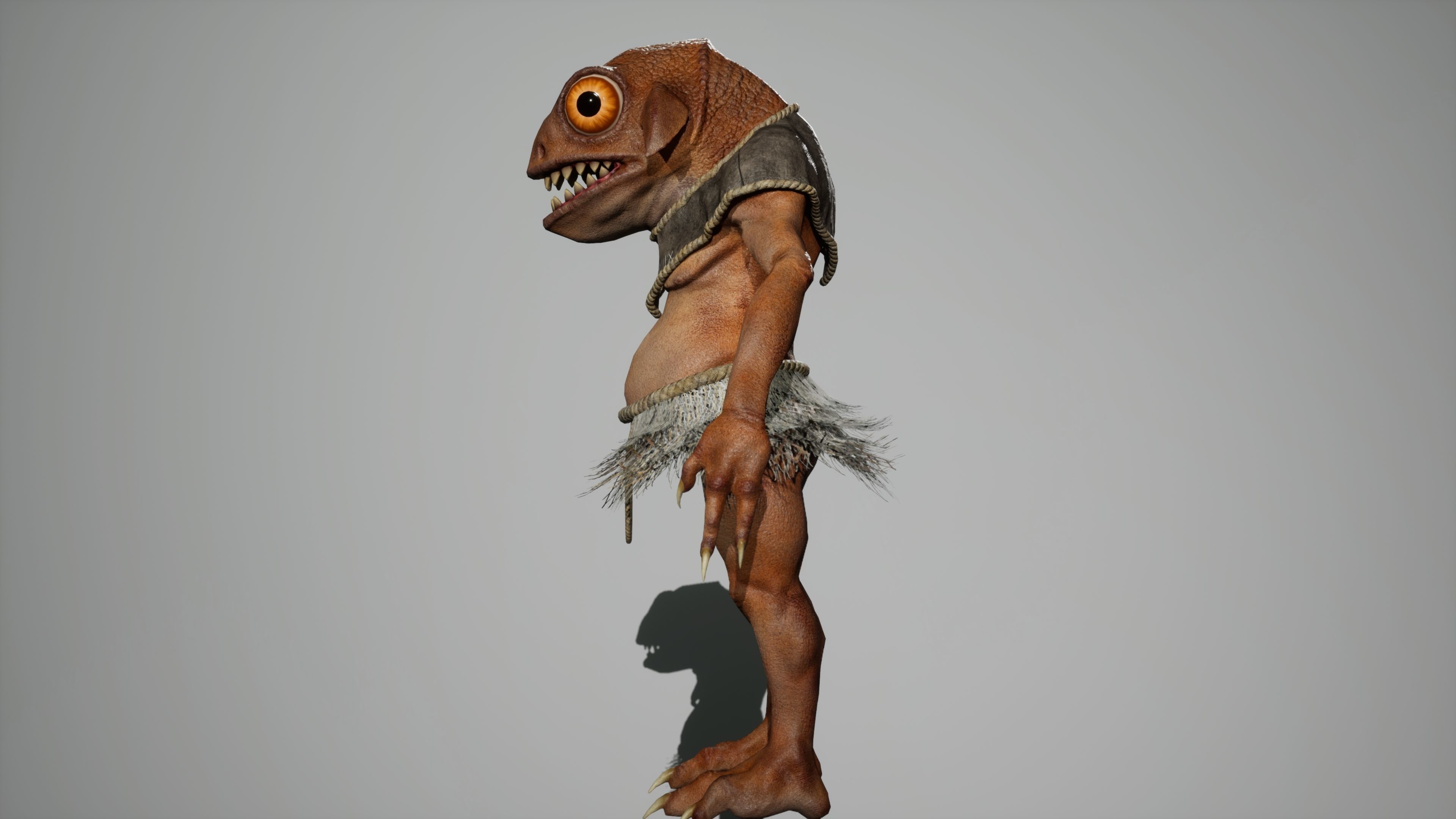 3D model Lizard warrior VR / AR / low-poly | CGTrader