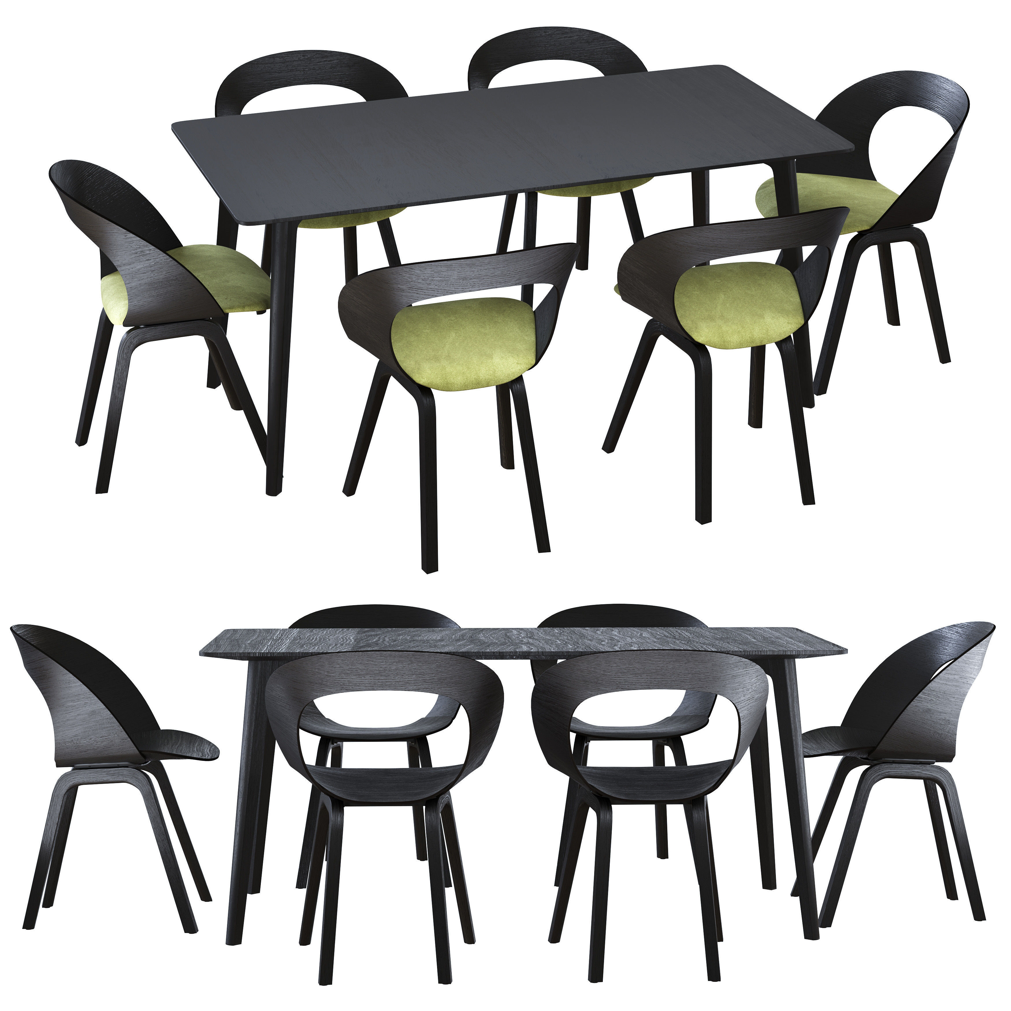 Bruner Mudra Chair Fina Club Table Set 3D model | CGTrader