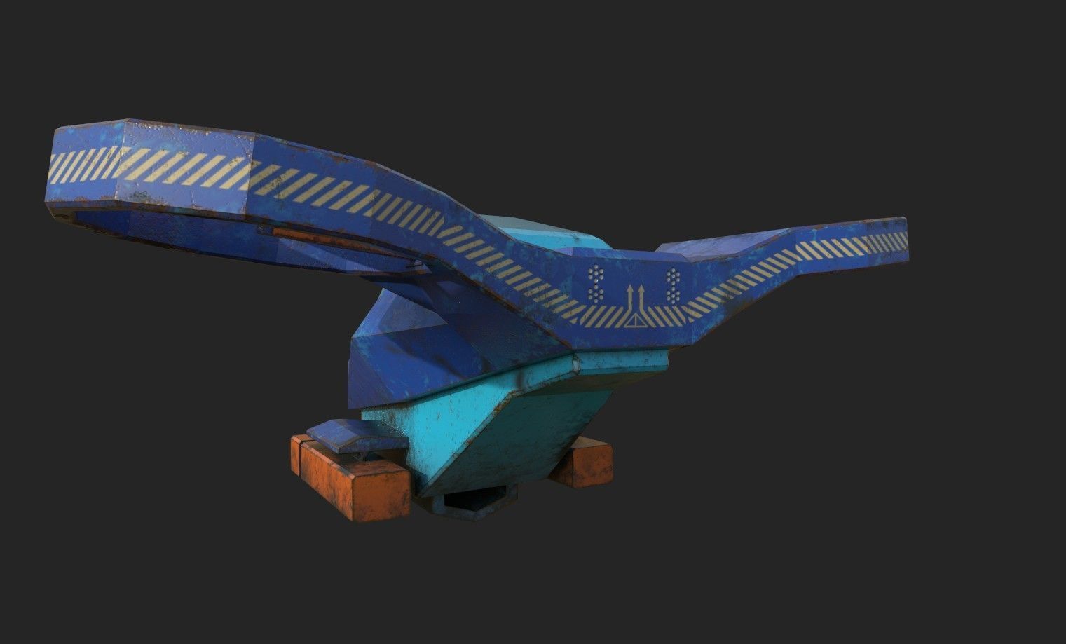 3D model Stylized turret and jet VR / AR / low-poly | CGTrader