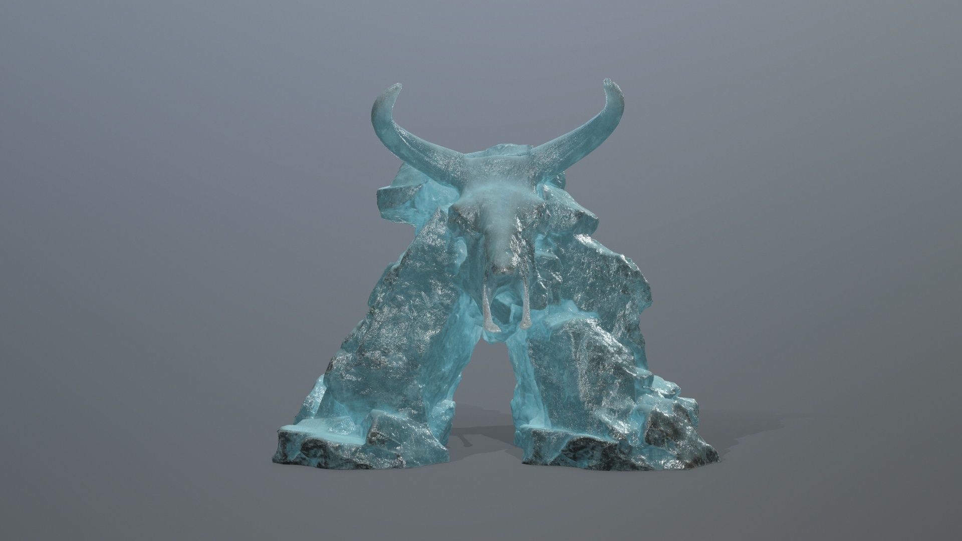 3D model ice skull gate VR / AR / low-poly | CGTrader