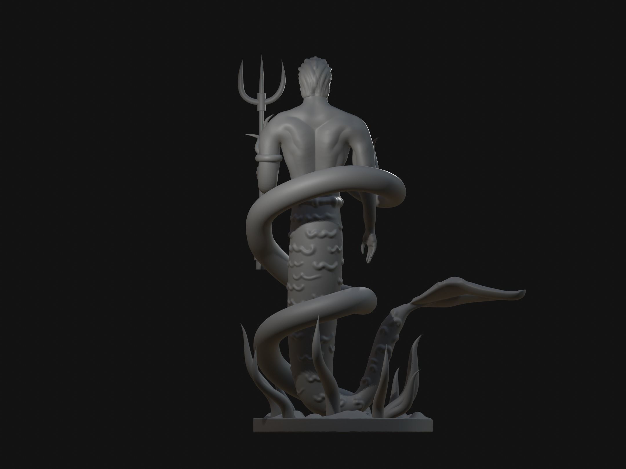 poseidon simple character 3D model 3D printable | CGTrader