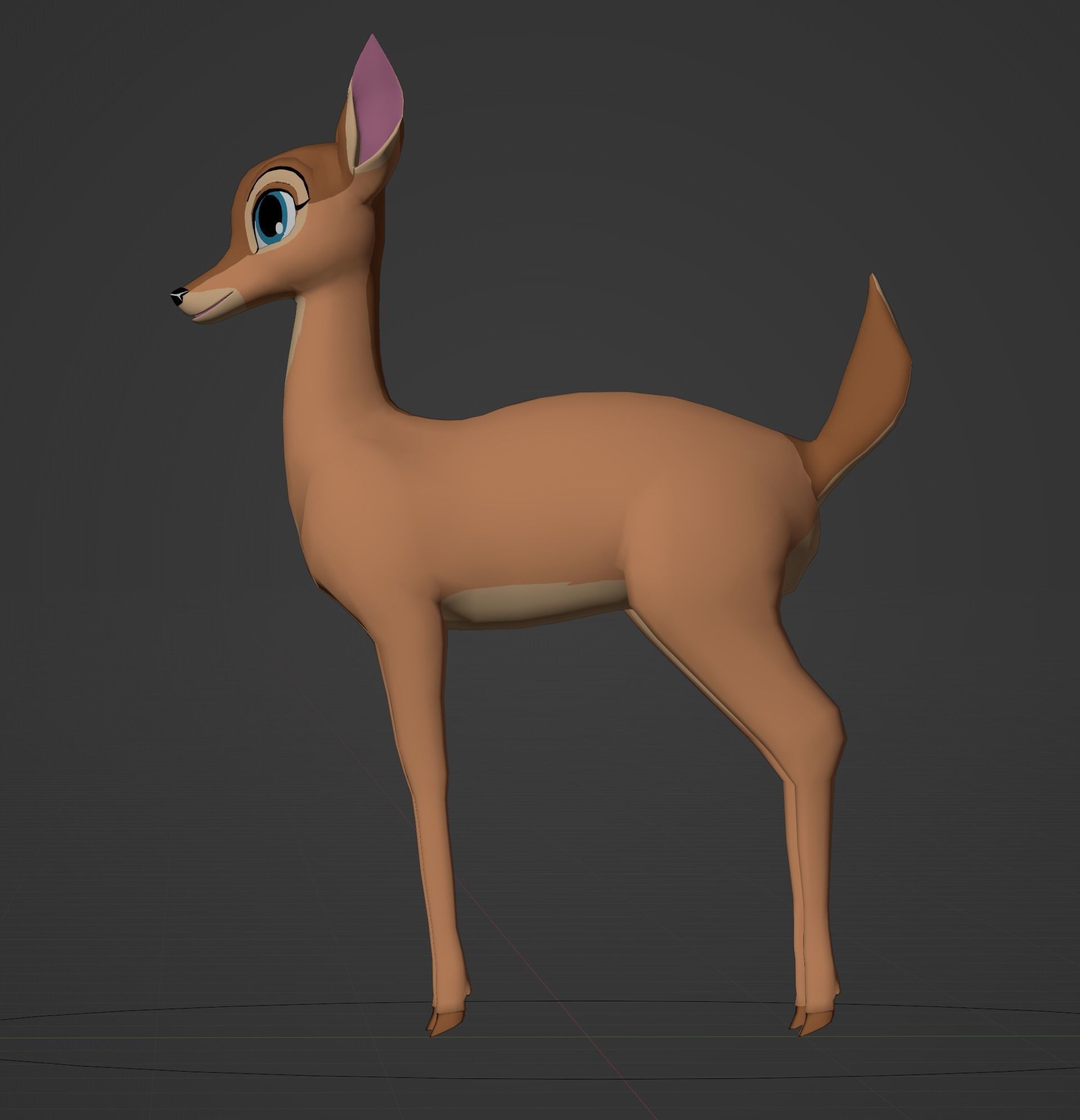 Adult Faline Model 3D model rigged | CGTrader