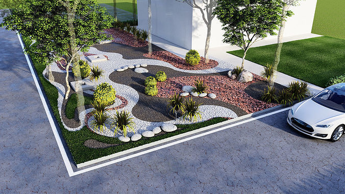 fantasy landscape flower garden 3d Model 3D model | CGTrader
