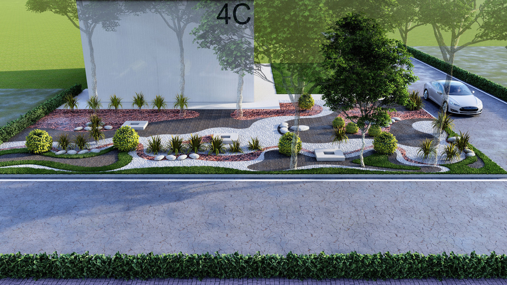 fantasy landscape flower garden 3d Model 3D model | CGTrader