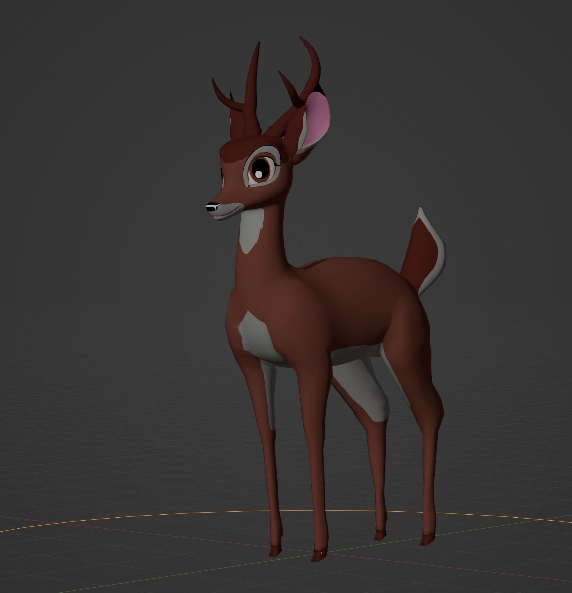 Adult Bambi Model Toon Shade 3D model rigged | CGTrader