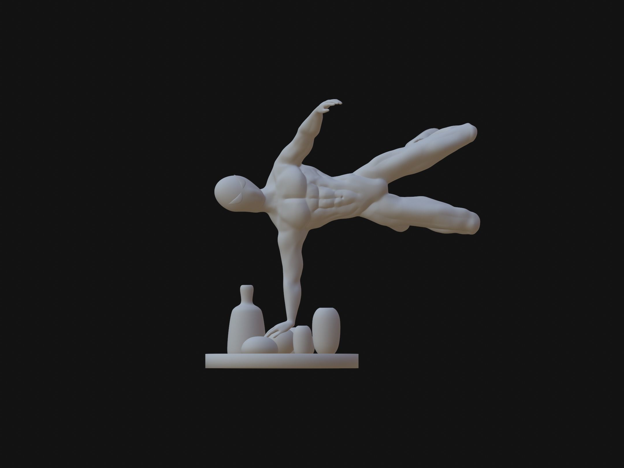 base of simple spiderman body free 3D model | CGTrader