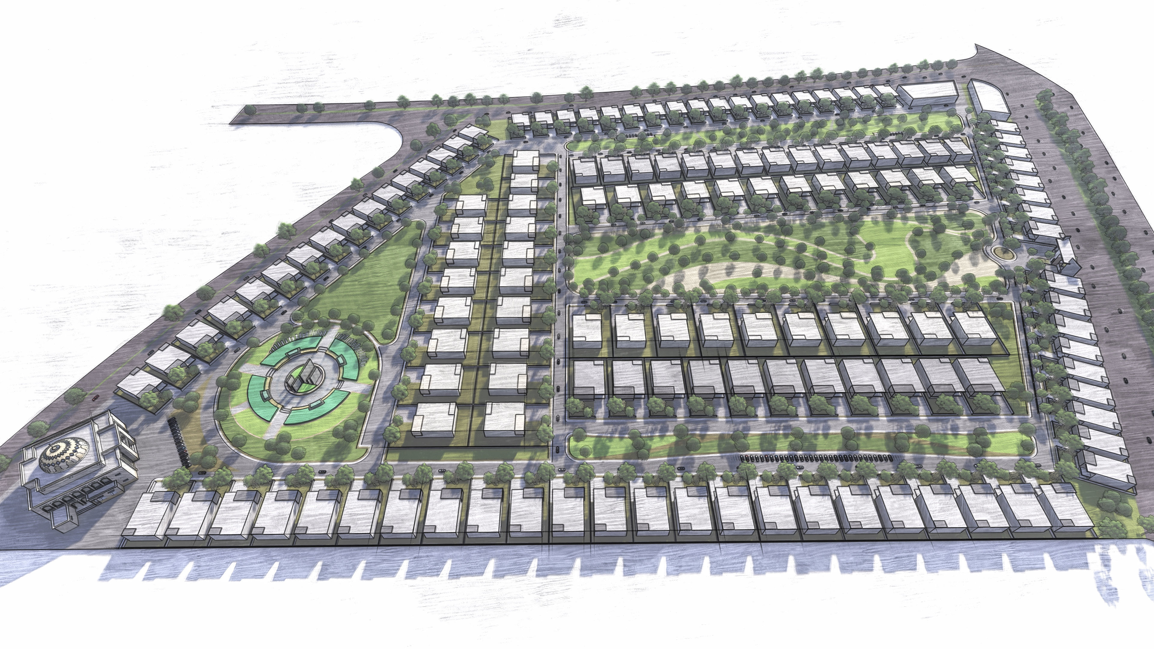Affordable housing community project 3d model 3D model | CGTrader