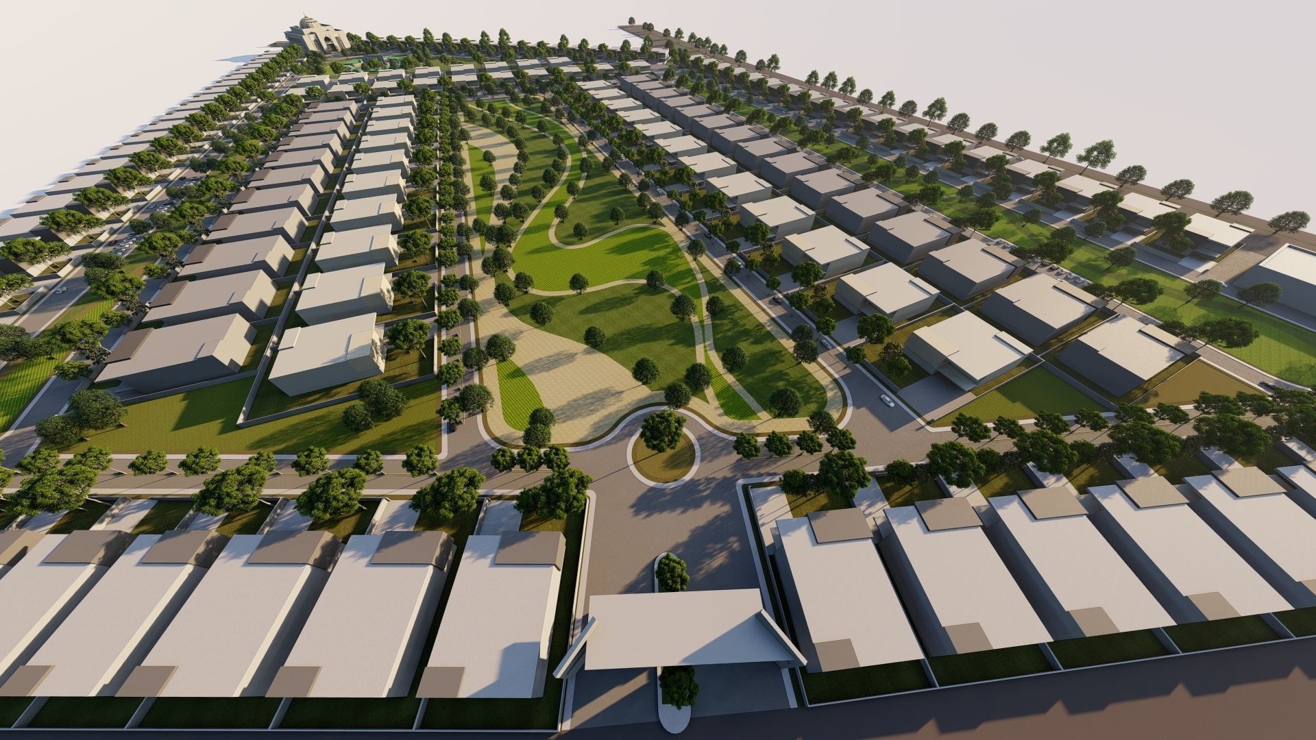 Affordable housing community project 3d model 3D model | CGTrader