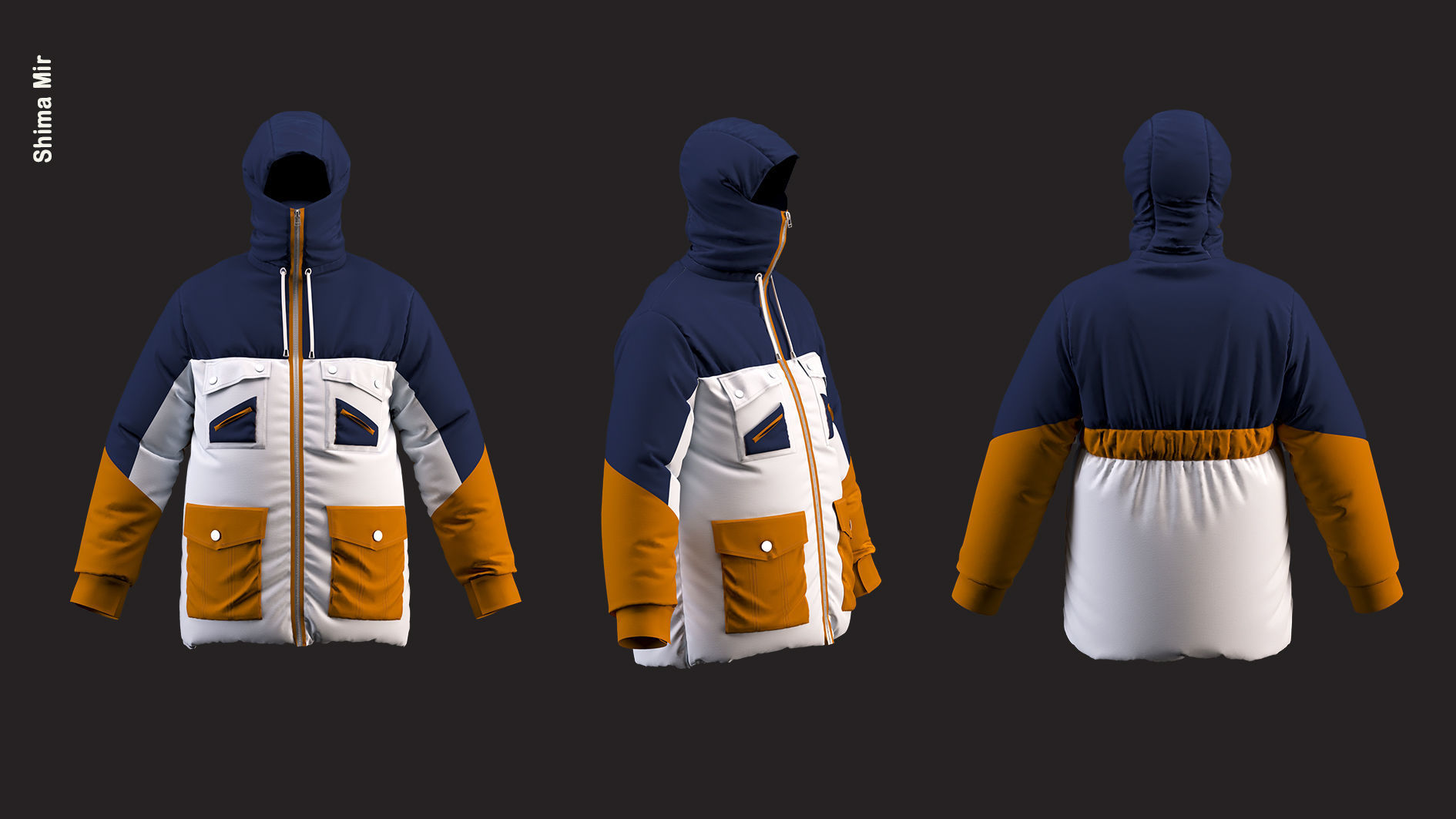 Ski clothing -ski jacket - ZPRJ -FBX-OBJ-MTL-TEXTURES 3D model | CGTrader