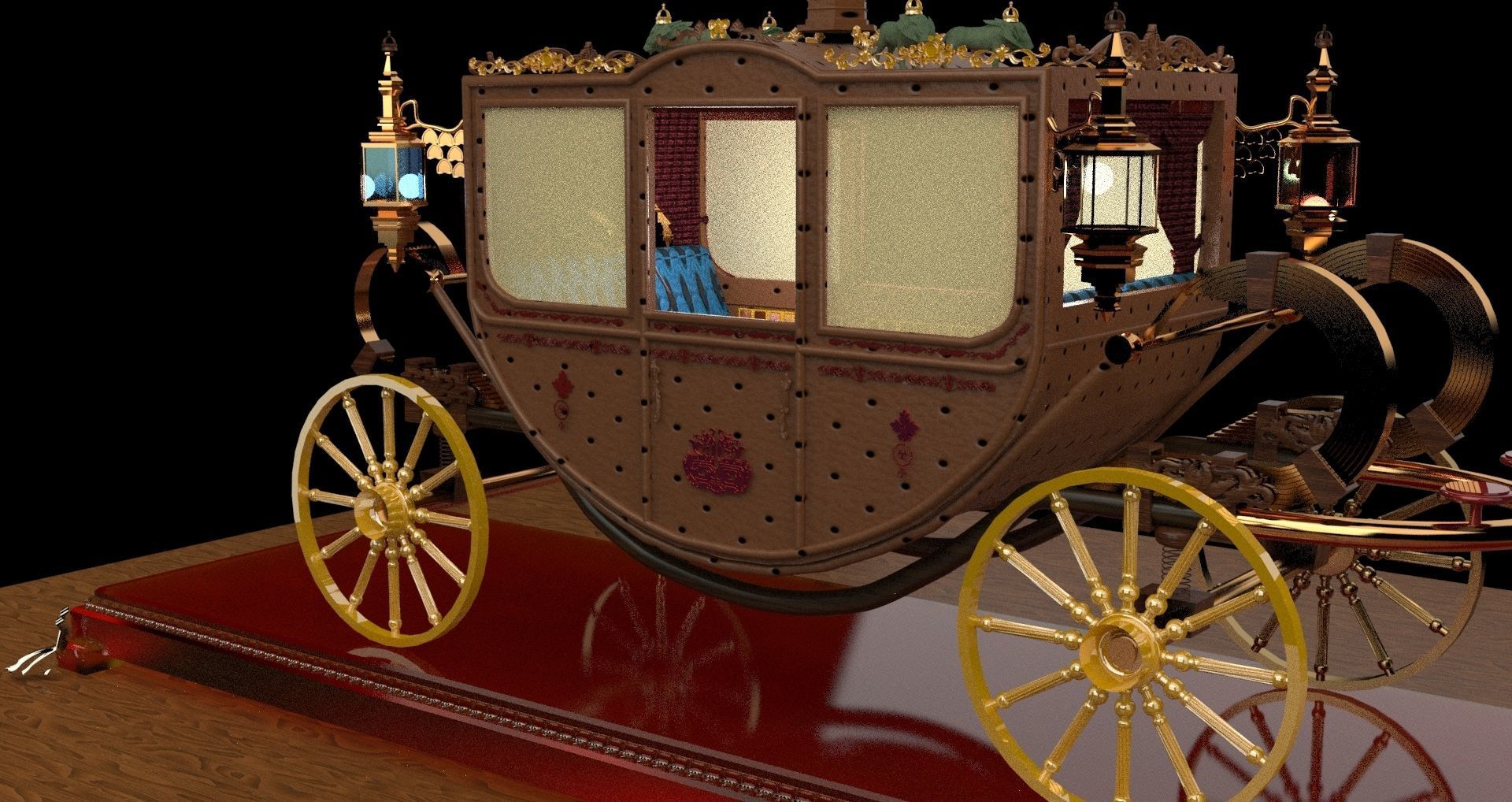 Chinese ancient carriage 3D model | CGTrader