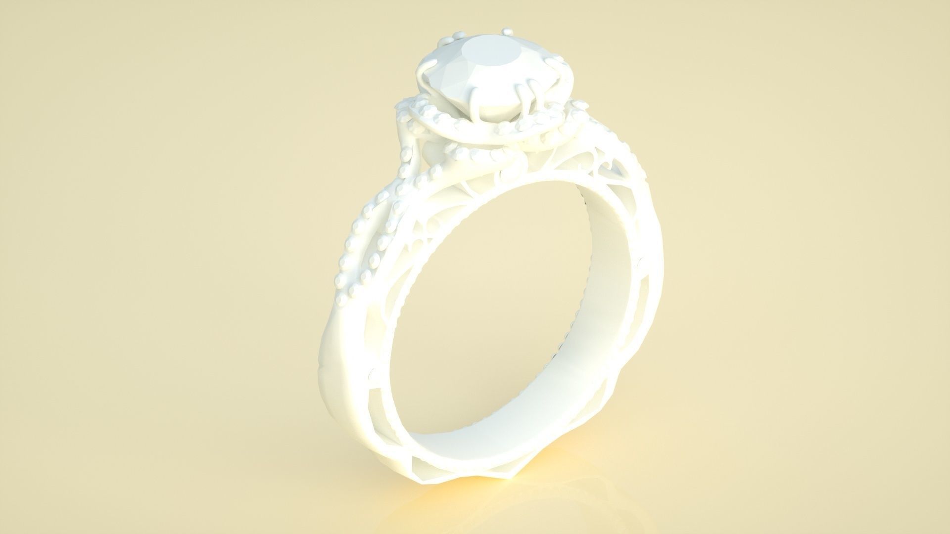 3D model Diamond Gold Ring C4D Model VR / AR / low-poly | CGTrader