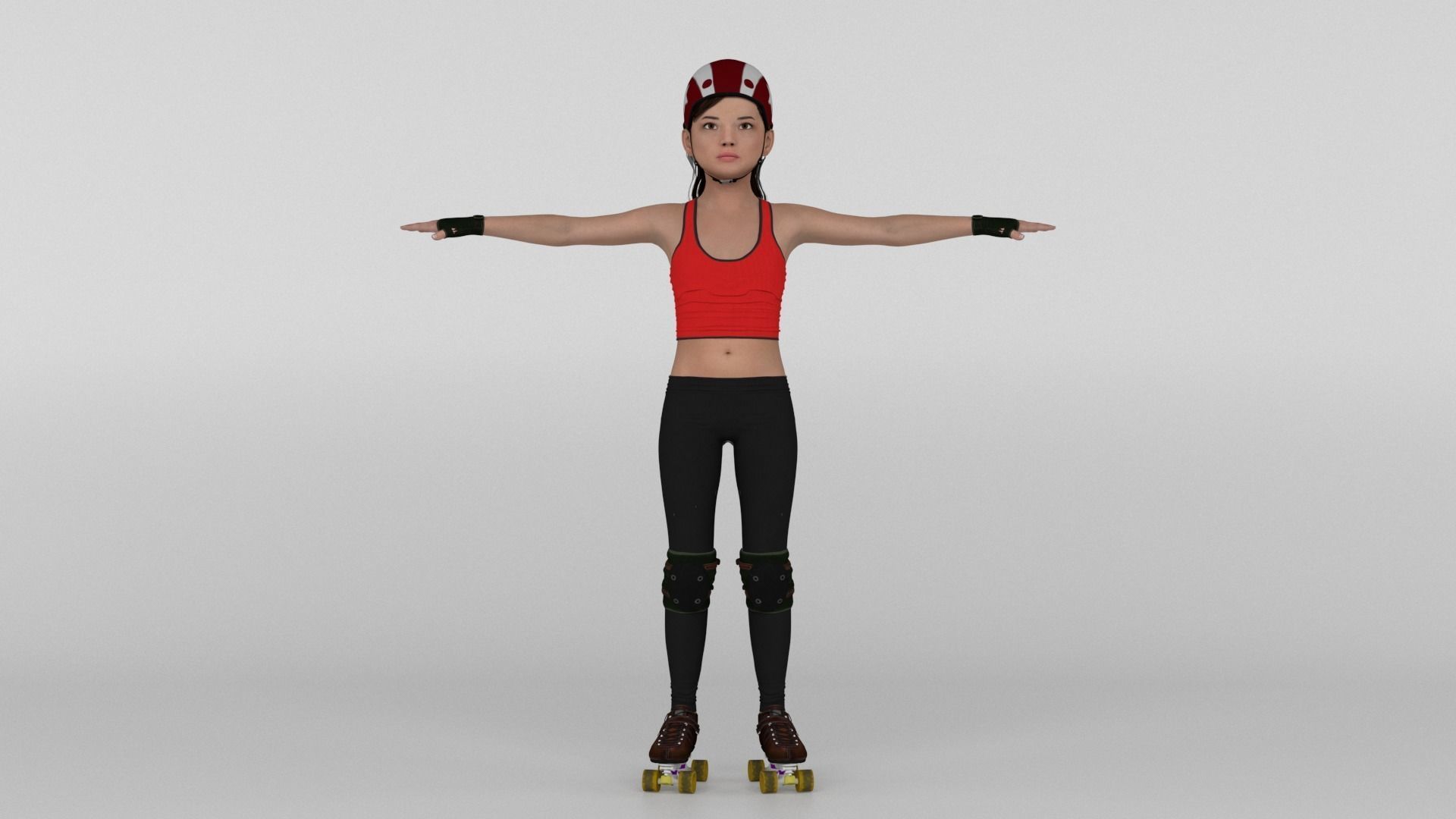 Roller Skater Girl 3D model | CGTrader