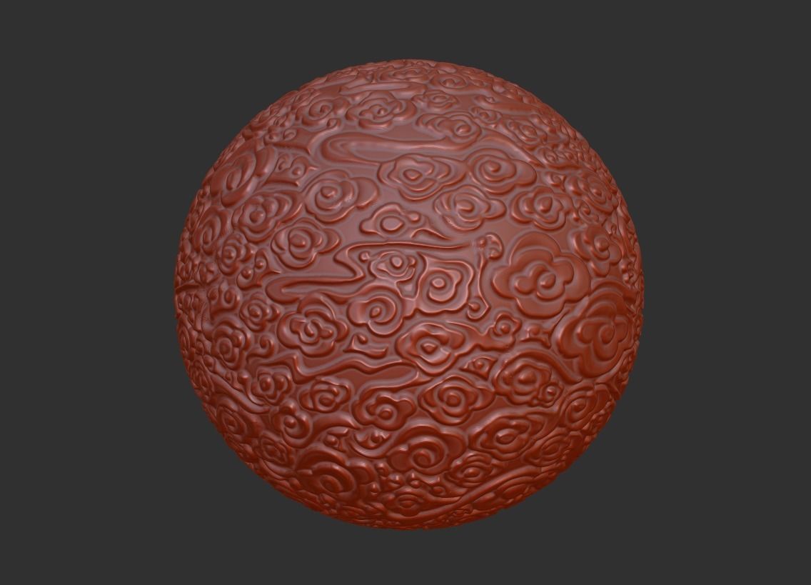 Auspicious Cloud Ball Sculpture Figure Relief Ball Jade 3D model 3D ...