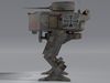 3D model Panzer Mech Walker with RIG and LOWPOLY Forest Camo VR / AR ...