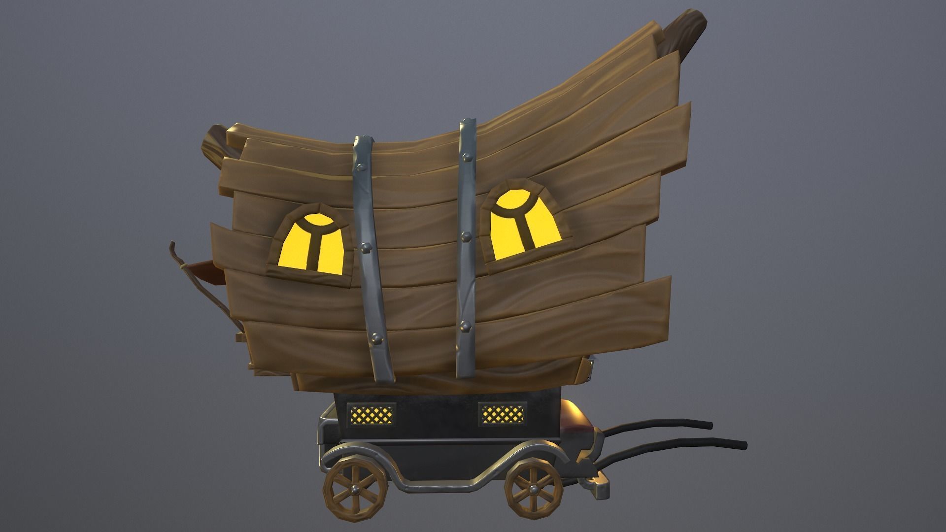 3D model Stylized wagon VR / AR / low-poly | CGTrader