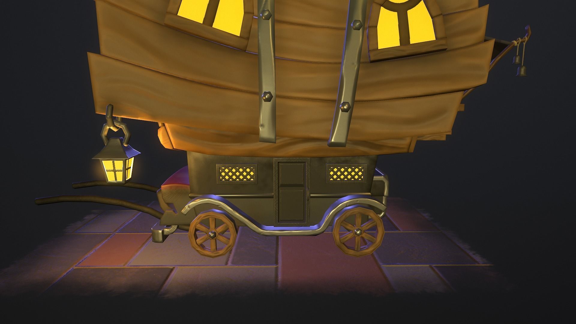 3D model Stylized wagon VR / AR / low-poly | CGTrader