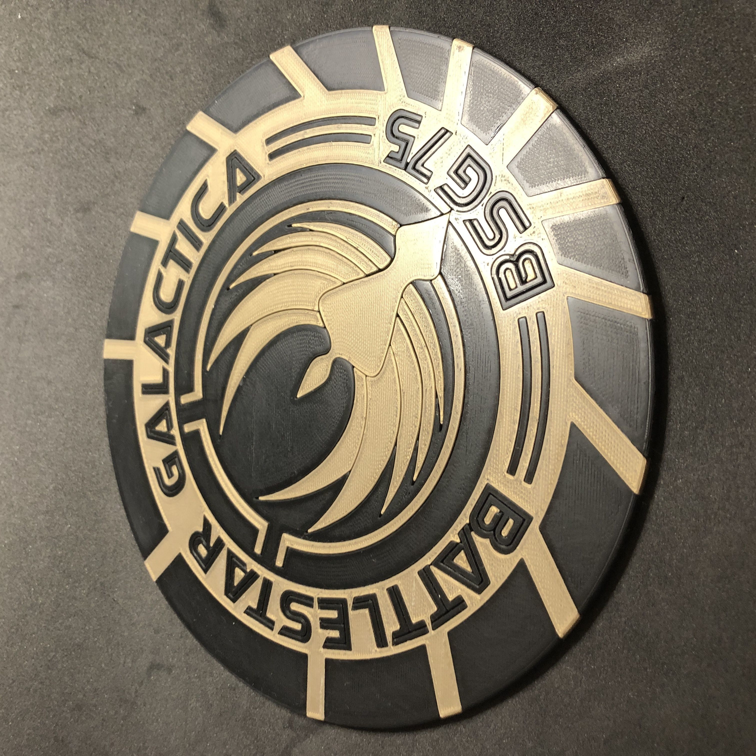 Battlestar Galactica BSG 75 Wall Plaque 3D model 3D printable | CGTrader