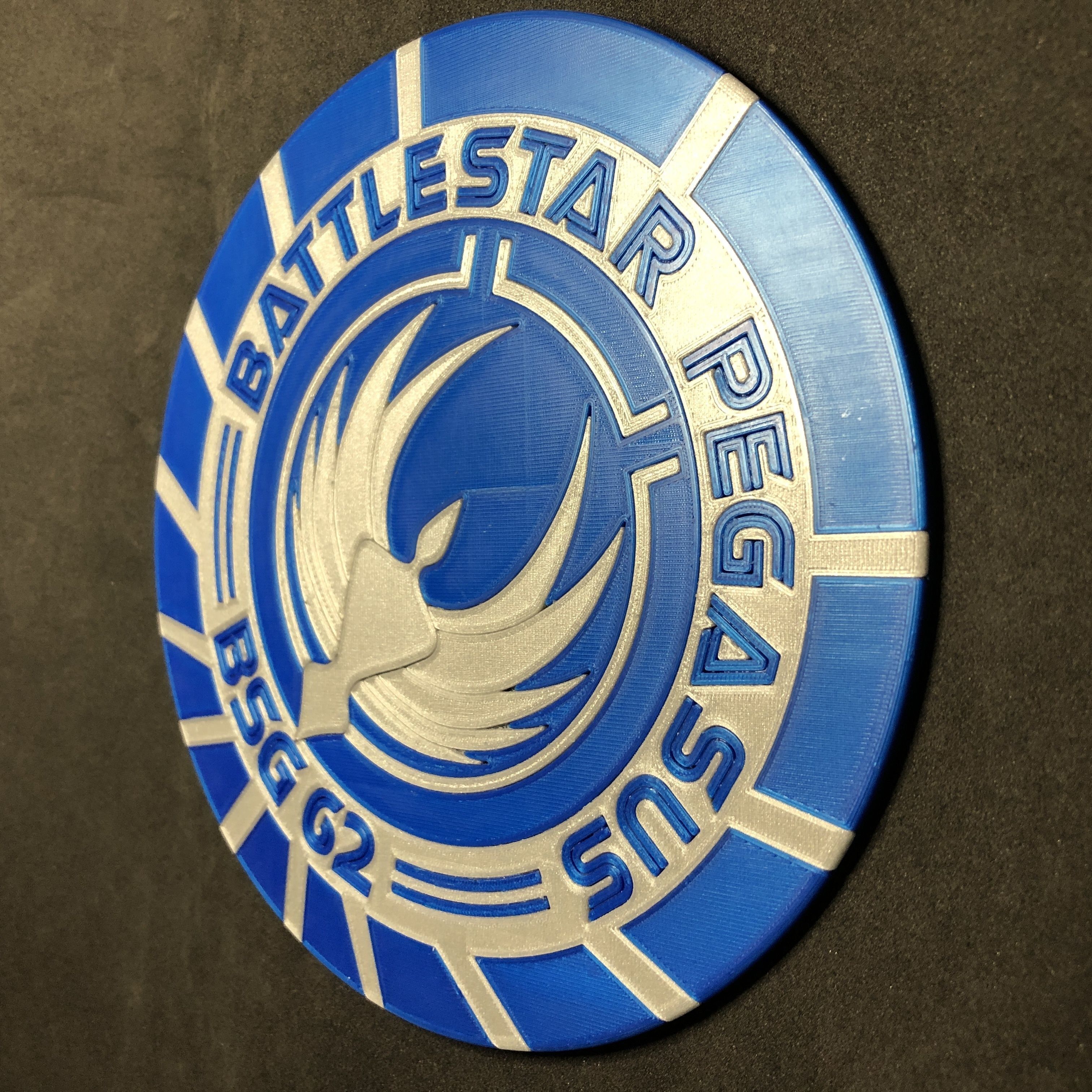 Battlestar Pegasus BSG 62 Emblem Wall Plaque 3D model 3D printable | CGTrader