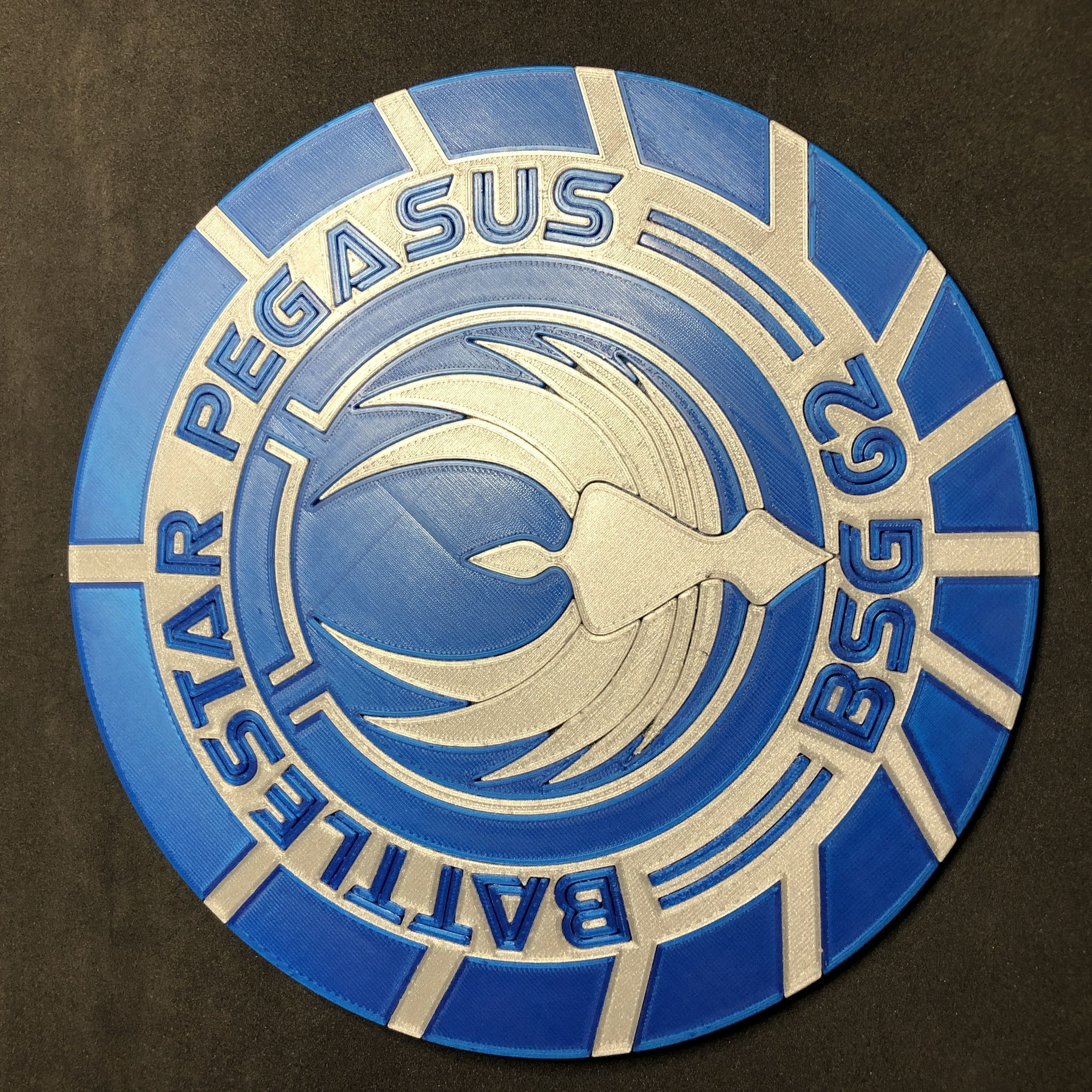 Battlestar Pegasus BSG 62 Emblem Wall Plaque 3D model 3D printable ...