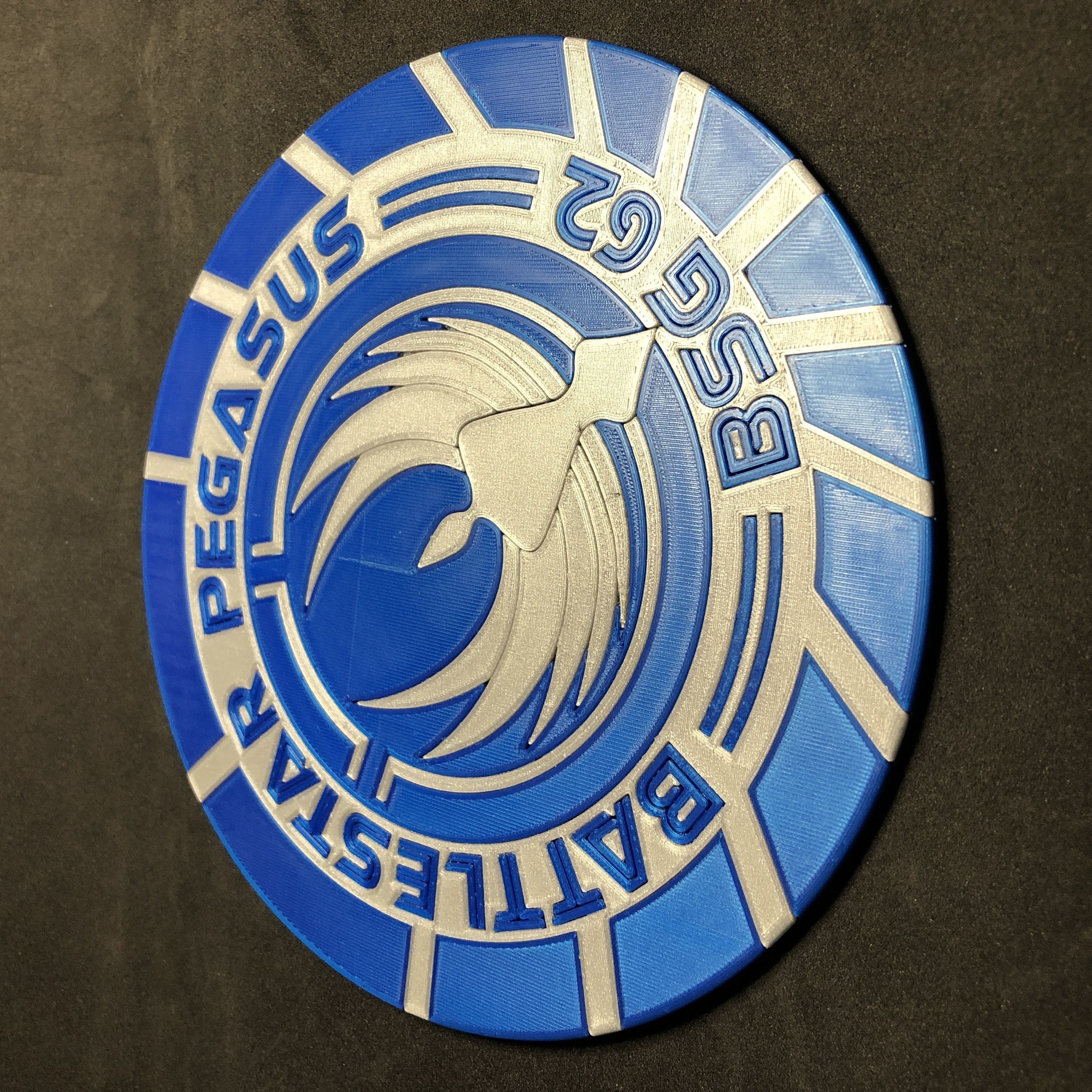 Battlestar Pegasus BSG 62 Emblem Wall Plaque 3D model 3D printable ...