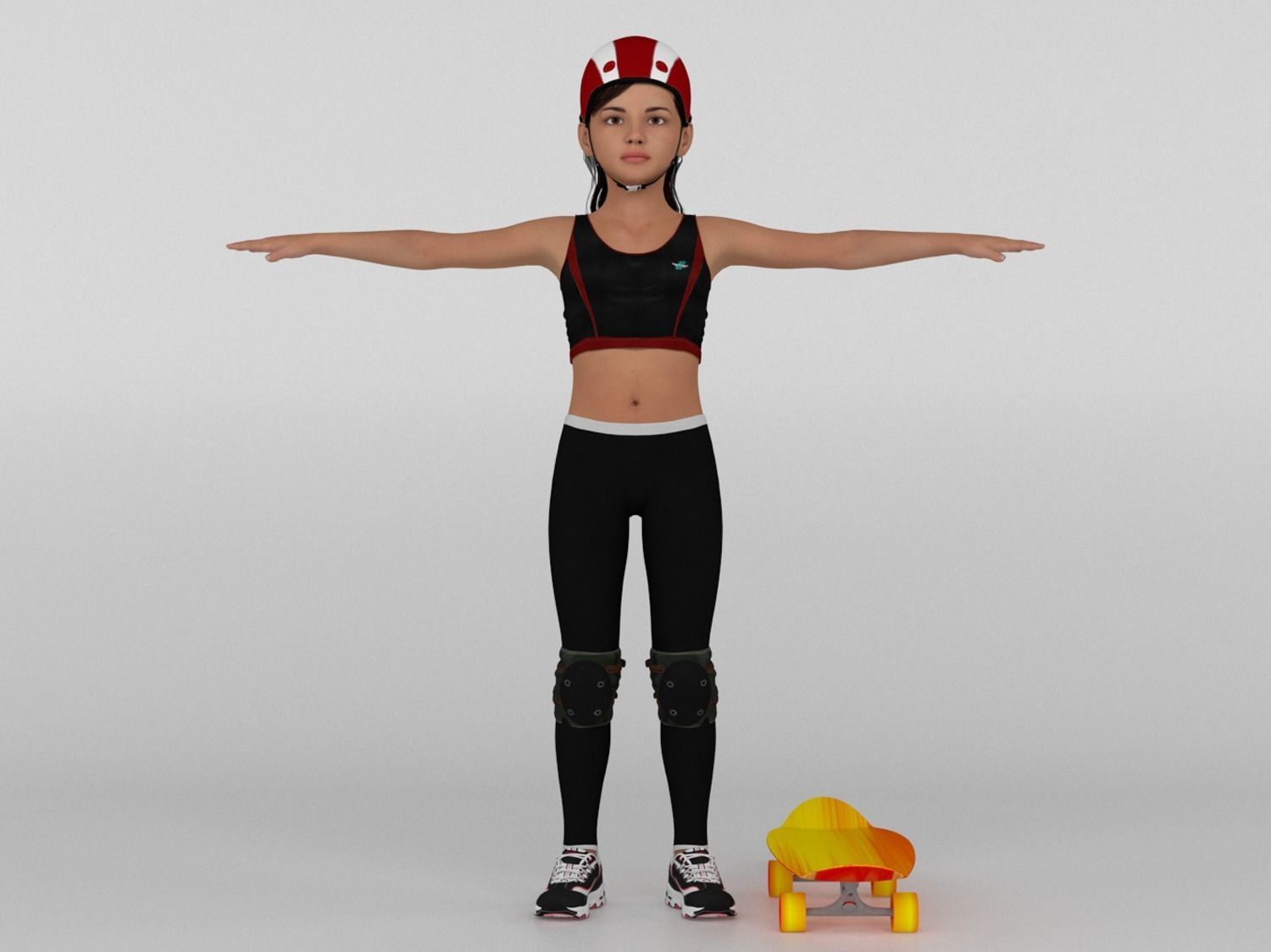 Skater Girl 3d Model Cgtrader