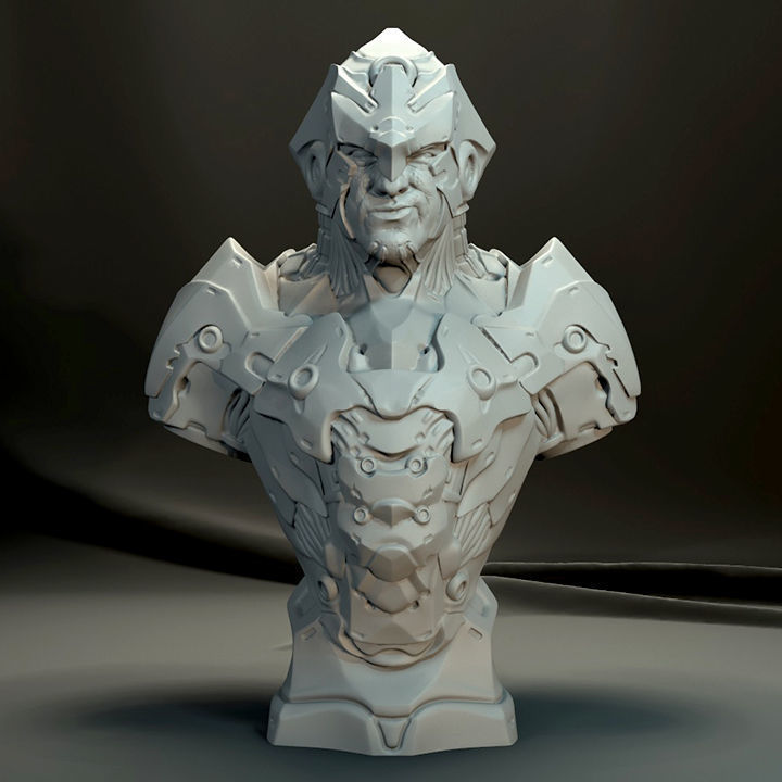 SCI FI Bust Creature 3D model 3D printable | CGTrader
