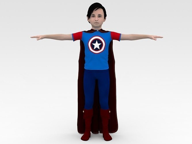 Superboy superhero 3D model | CGTrader