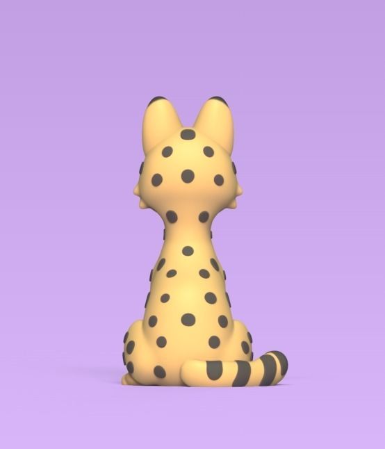 Serval cheetah 3D model 3D printable | CGTrader