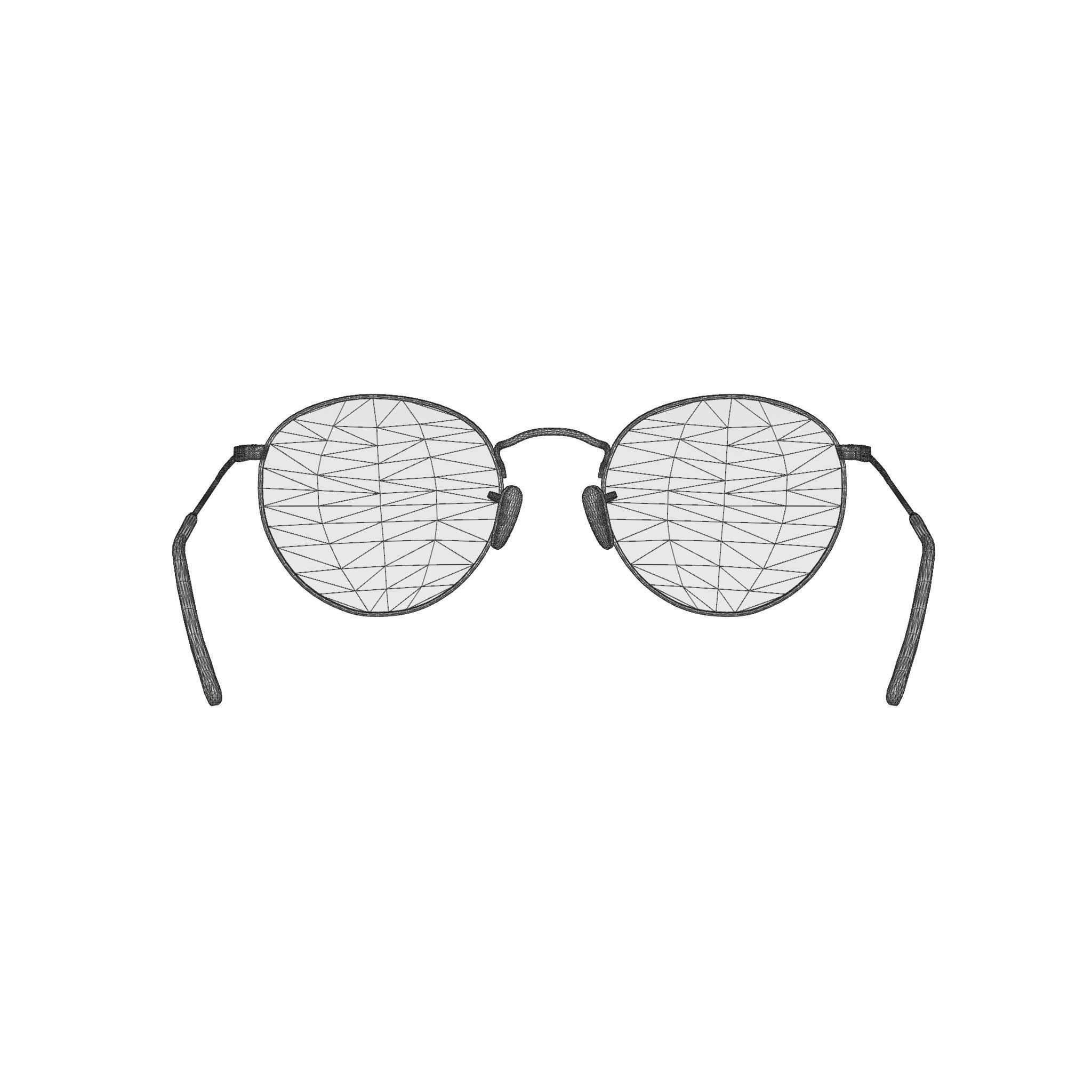 3D model Ray-Ban Round metal - RB3447 90644I Sunglasses VR / AR / low ...