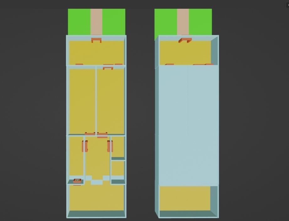 3D model House with outside and inside View VR / AR / low-poly | CGTrader