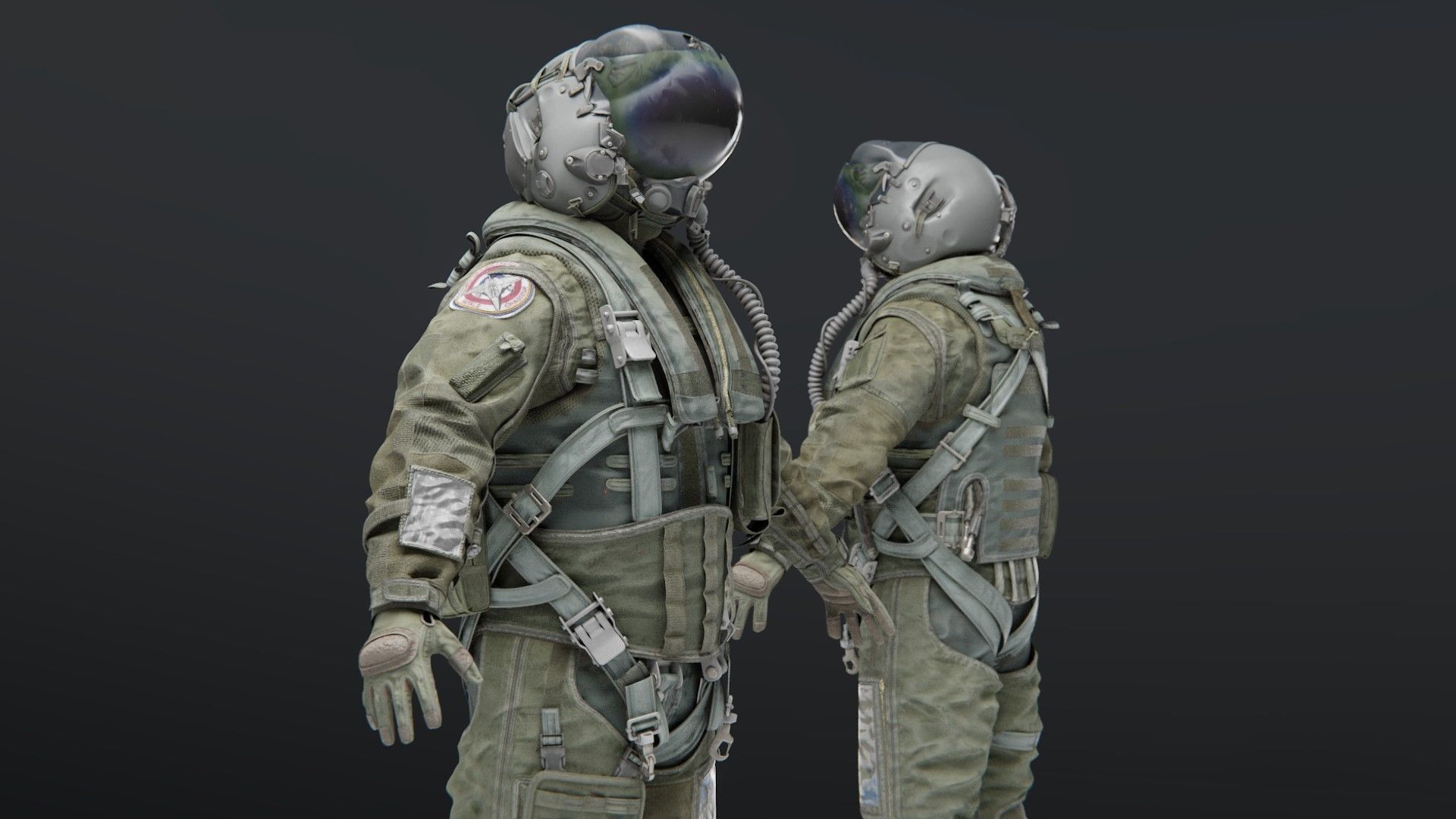 FLIGHT SUIT Fighter Pilot 3D model | CGTrader