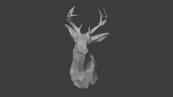 3D model Polygon Deer Head Low-Poly 3D Model VR / AR / low-poly | CGTrader