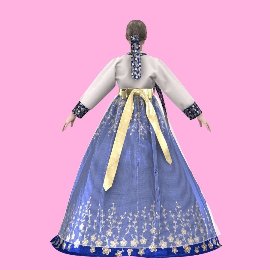 Hanbok for woman - Marvelous designer 3D model | CGTrader
