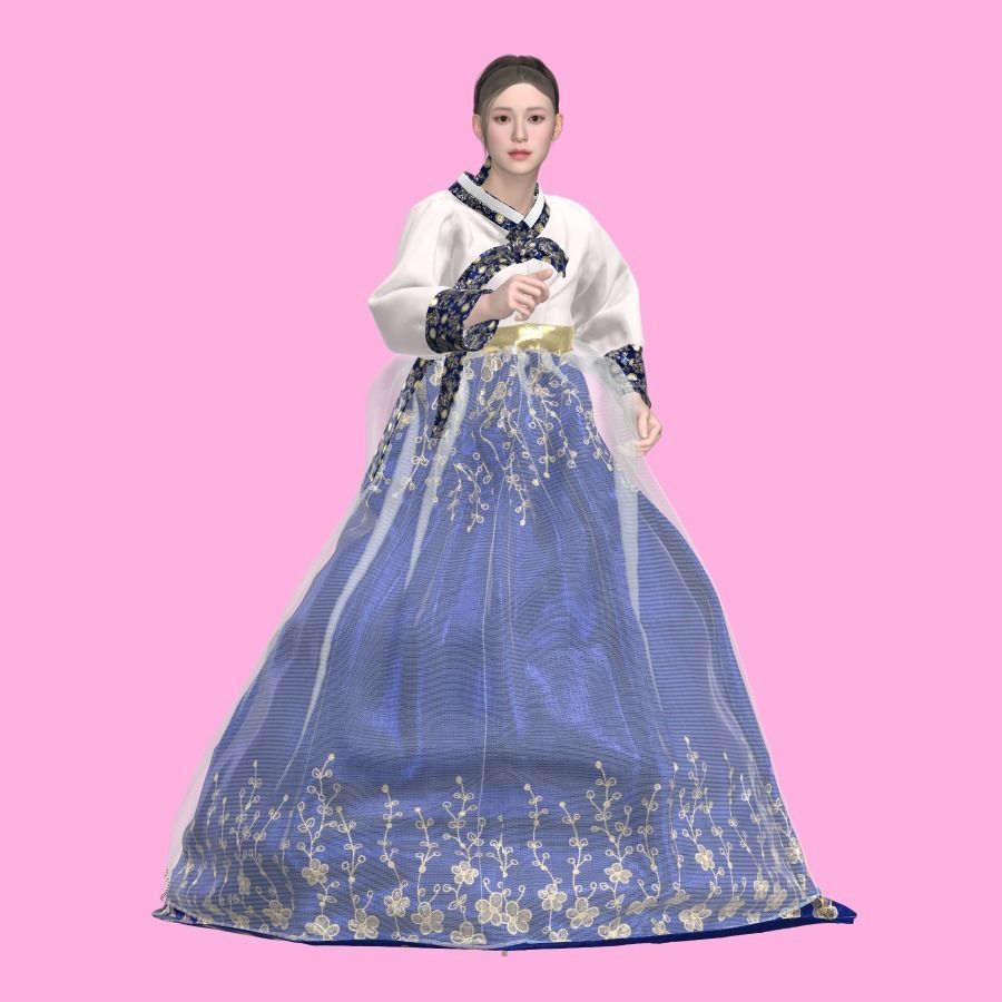 Hanbok for woman - Marvelous designer 3D model | CGTrader