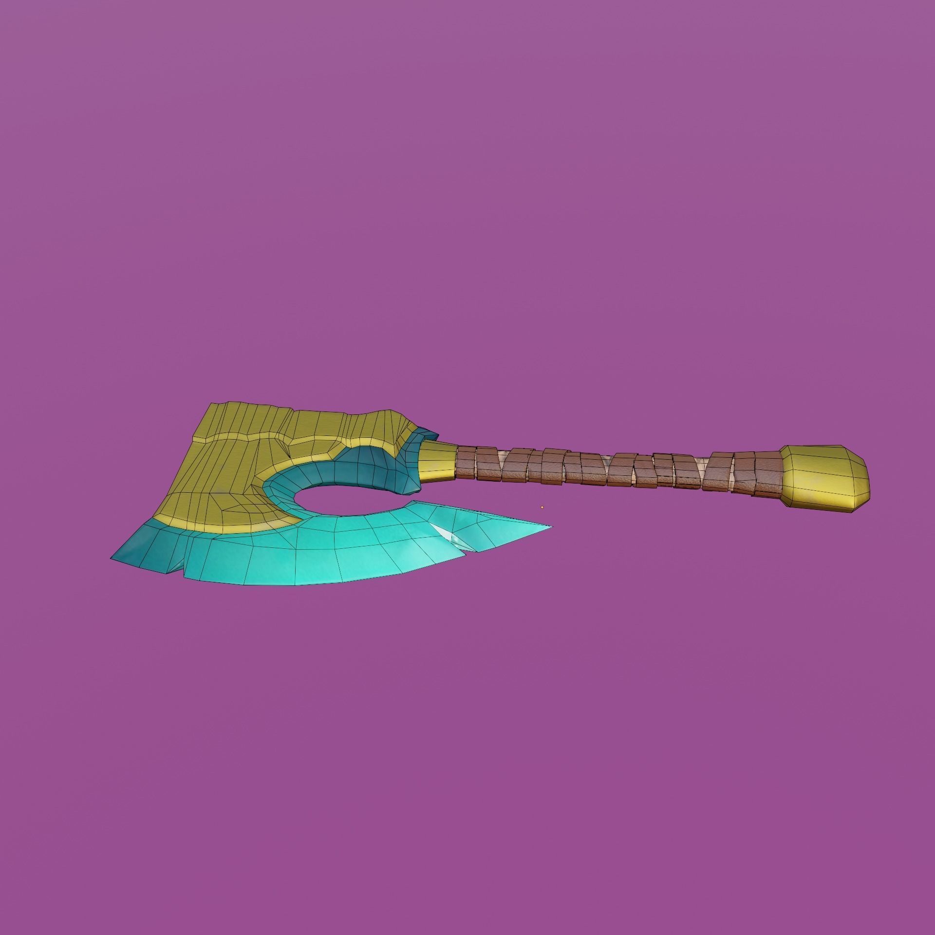 Sinister Death Axe game ready PBR free VR / AR / low-poly 3D model ...