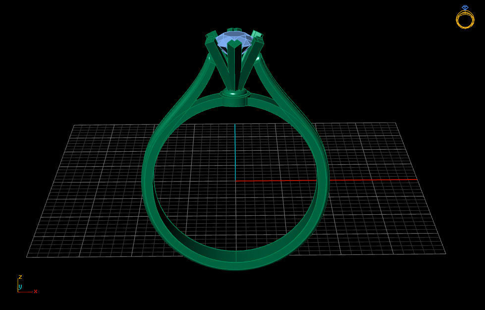 Solitaire Engagement Ring jewelry Gold silver 3D print model 3D model ...