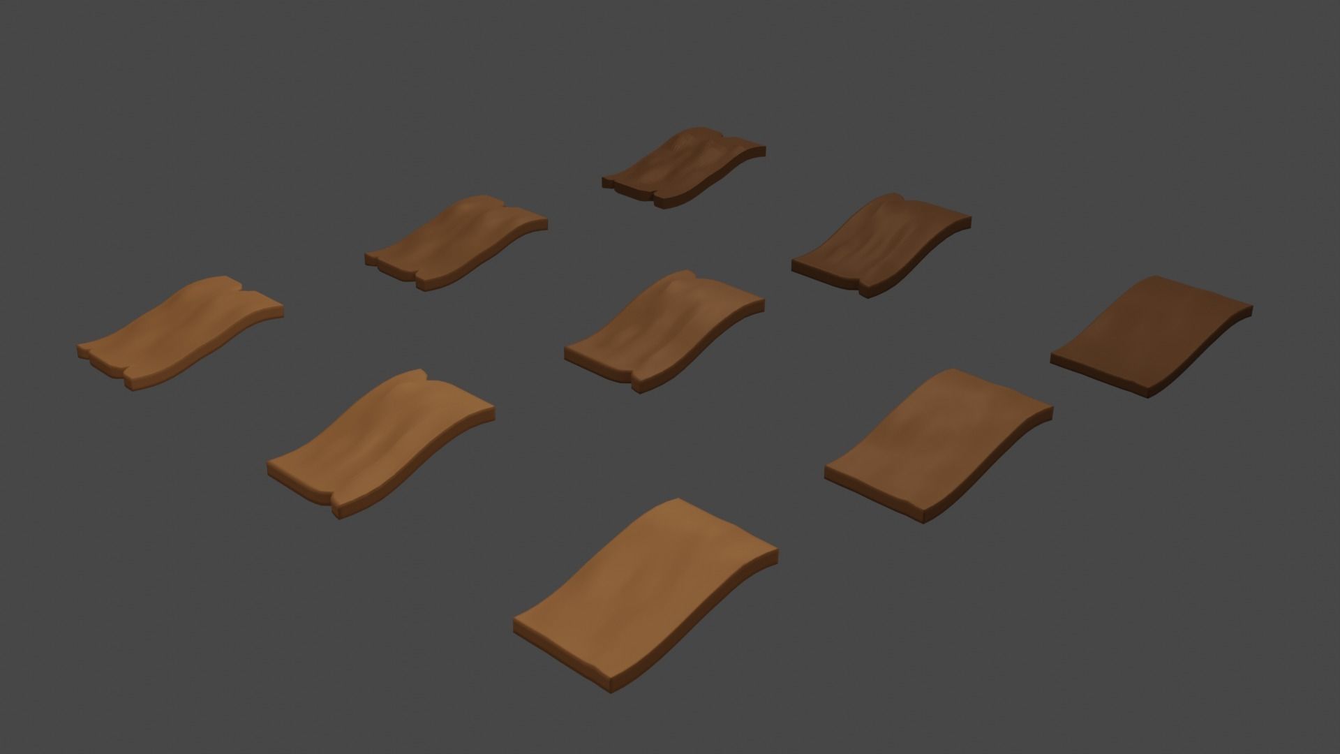 3D model Low Poly Roof Tiles VR / AR / low-poly | CGTrader