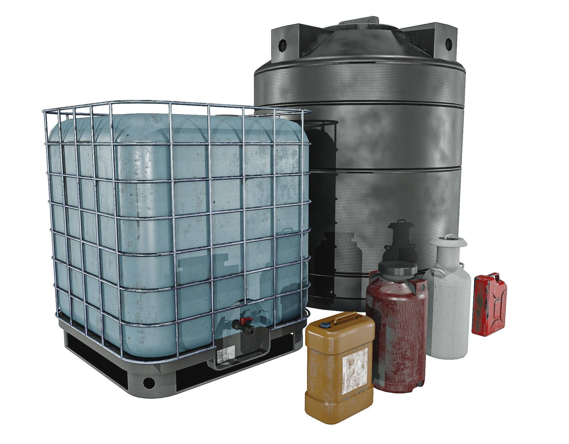 3D model Liquid Tanks Pack 5 Types VR / AR / low-poly | CGTrader