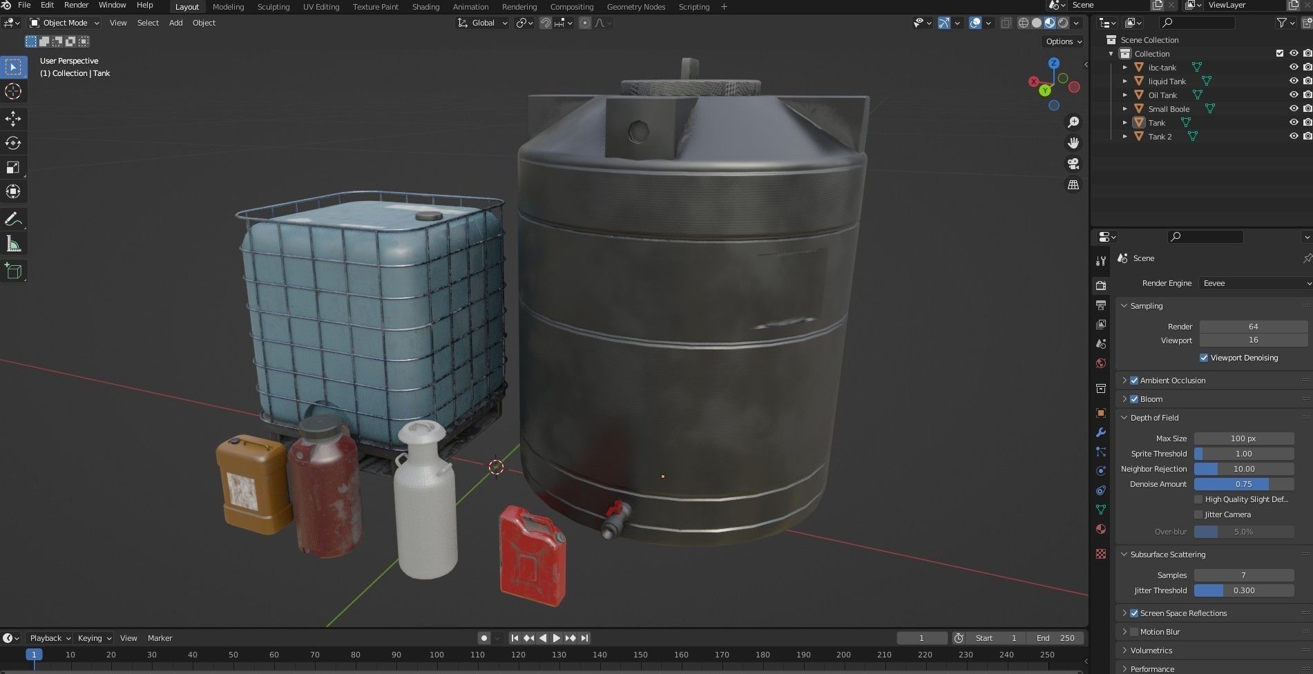 3D model Liquid Tanks Pack 5 Types VR / AR / low-poly | CGTrader