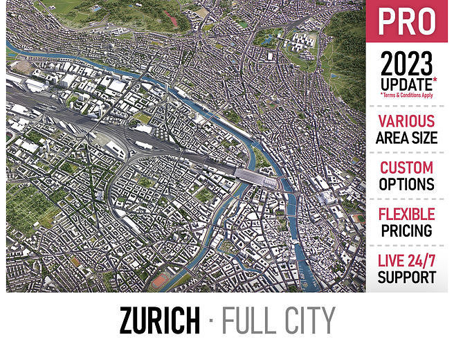3D model Zurich VR / AR / low-poly | CGTrader