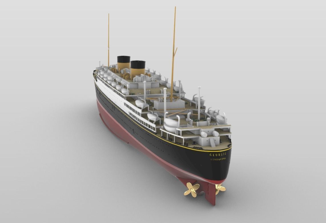 MV GEORGIC 1931 last White Star Line ship printable model 3D model 3D ...