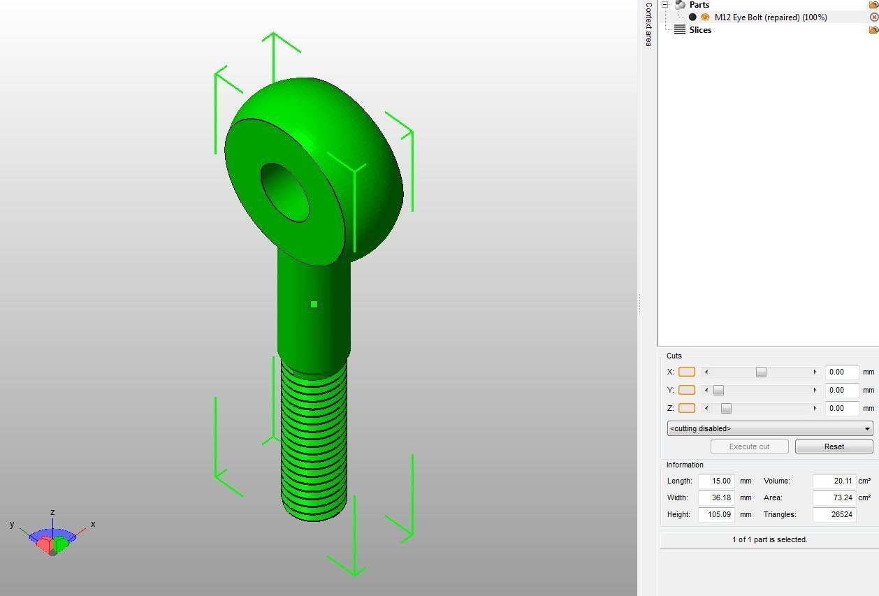 M12 Eye Bolt 3D model 3D printable | CGTrader