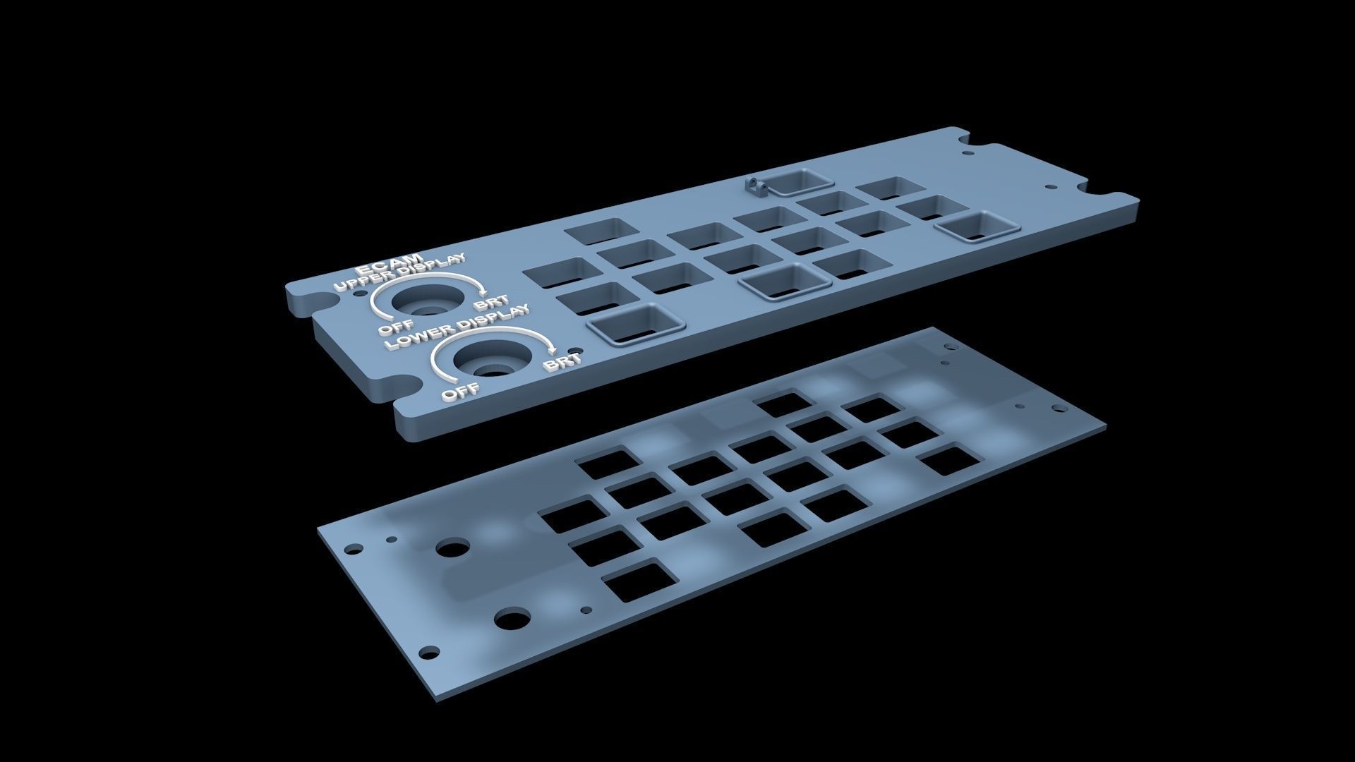 Airbus A320 Ecam Panel 3D model 3D printable | CGTrader