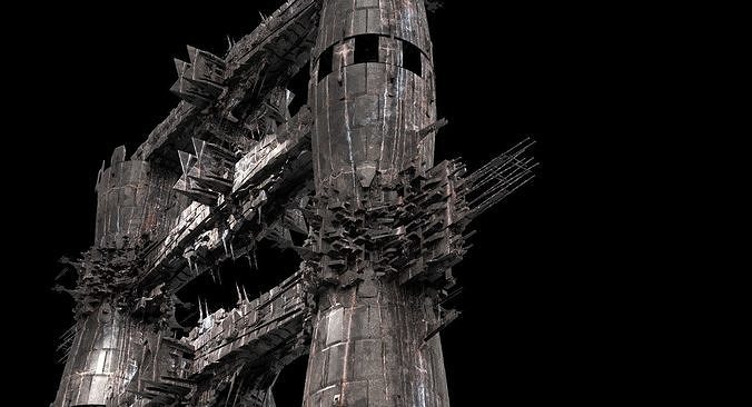 Thors Hammer Alien base 1 3D model | CGTrader