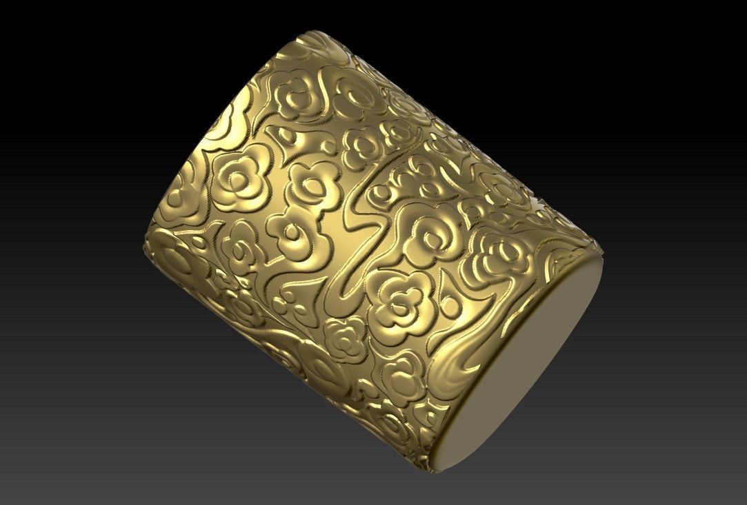 Carving drawing pen cylinder design 3D printing pen cylinder STL 3D ...
