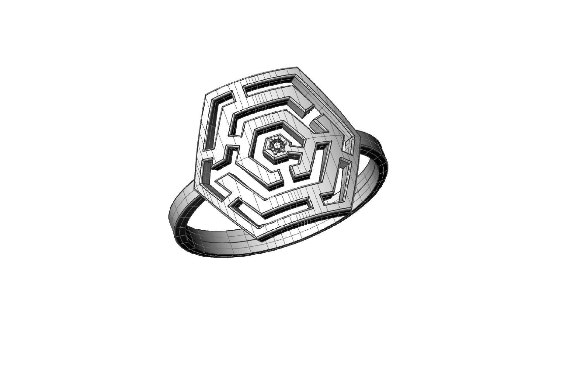 Ring maze for CNC or 3D model 3D printable | CGTrader