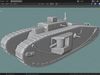 3D model Mark VIII International TANK BASE MESH VR / AR / low-poly ...