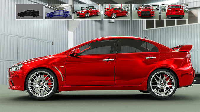 Mitsubishi Evo X JDM Style 3D model | CGTrader